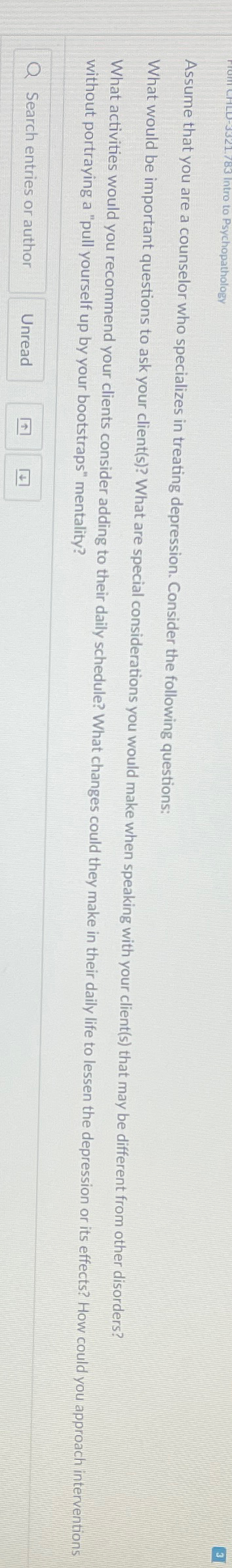 Solved Assume that you are a counselor who specializes in | Chegg.com