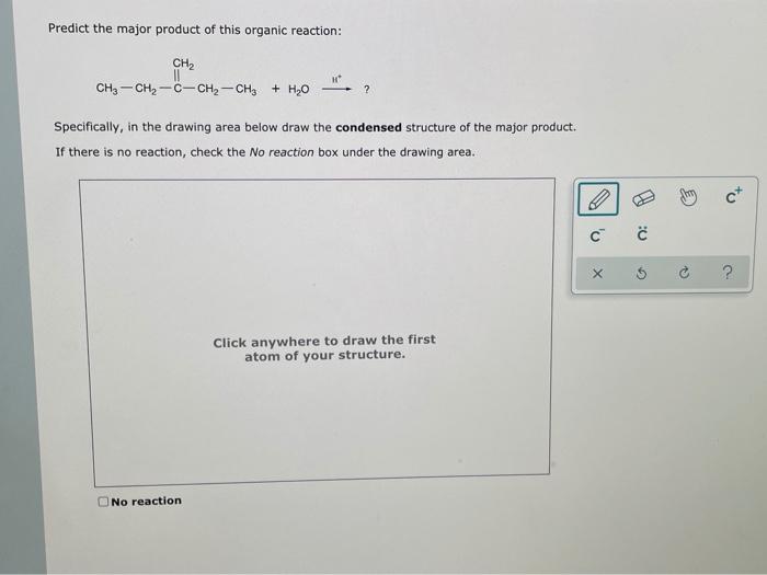 Solved Predict the product of this organic reaction: OH H | Chegg.com