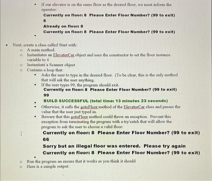 Solved n instance variable of type int called floor. This | Chegg.com