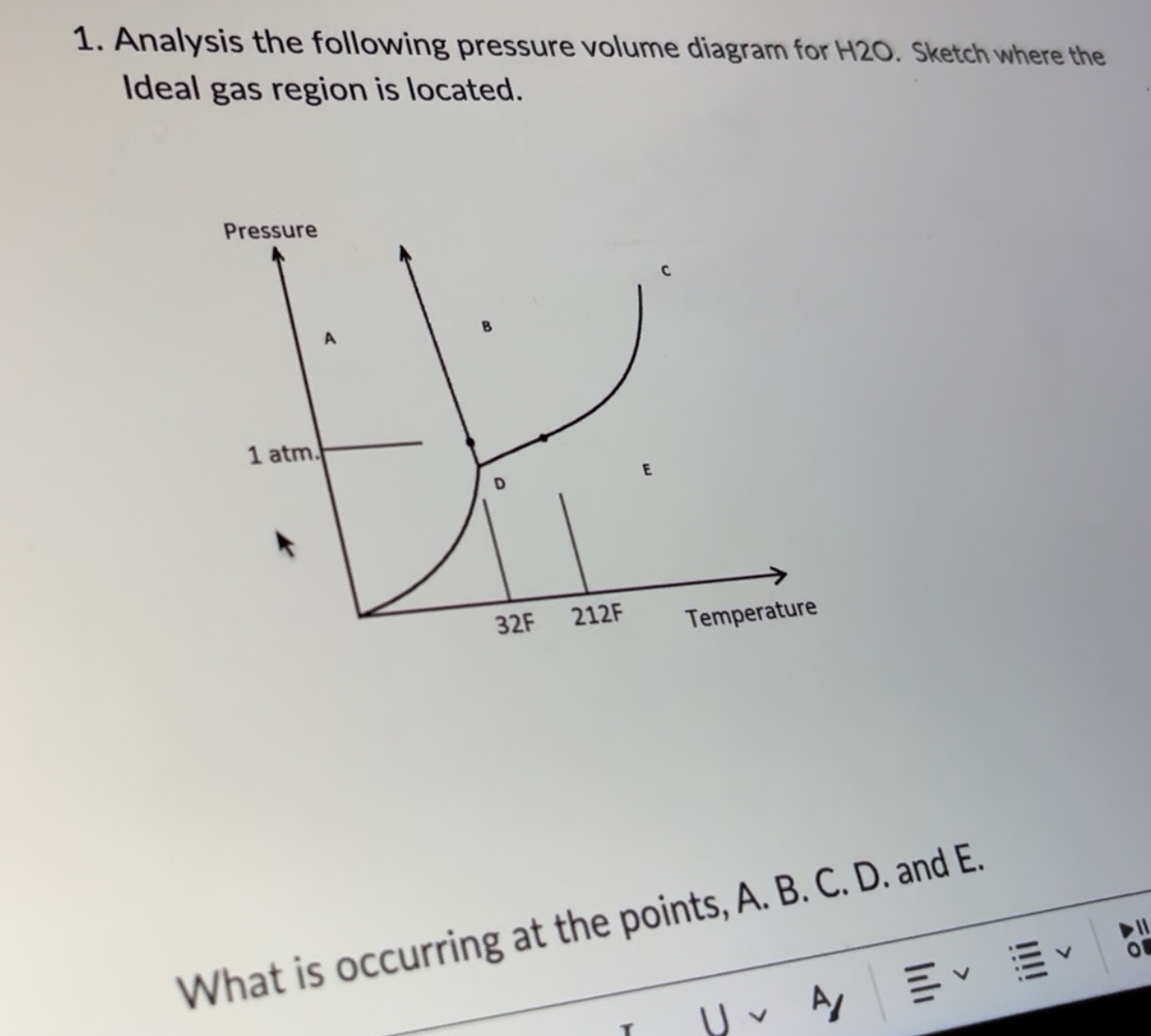 Solved Analysis the following pressure volume diagram for | Chegg.com