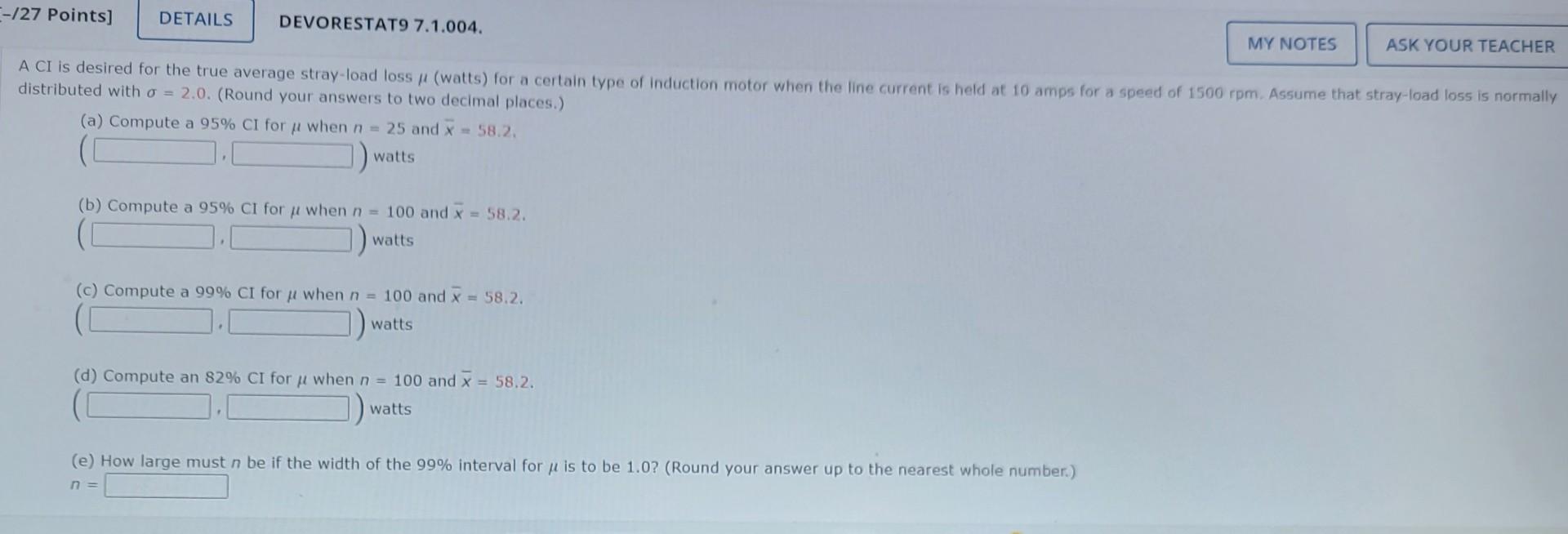 Solved distributed with σ=2.0. (Round your answers to two | Chegg.com