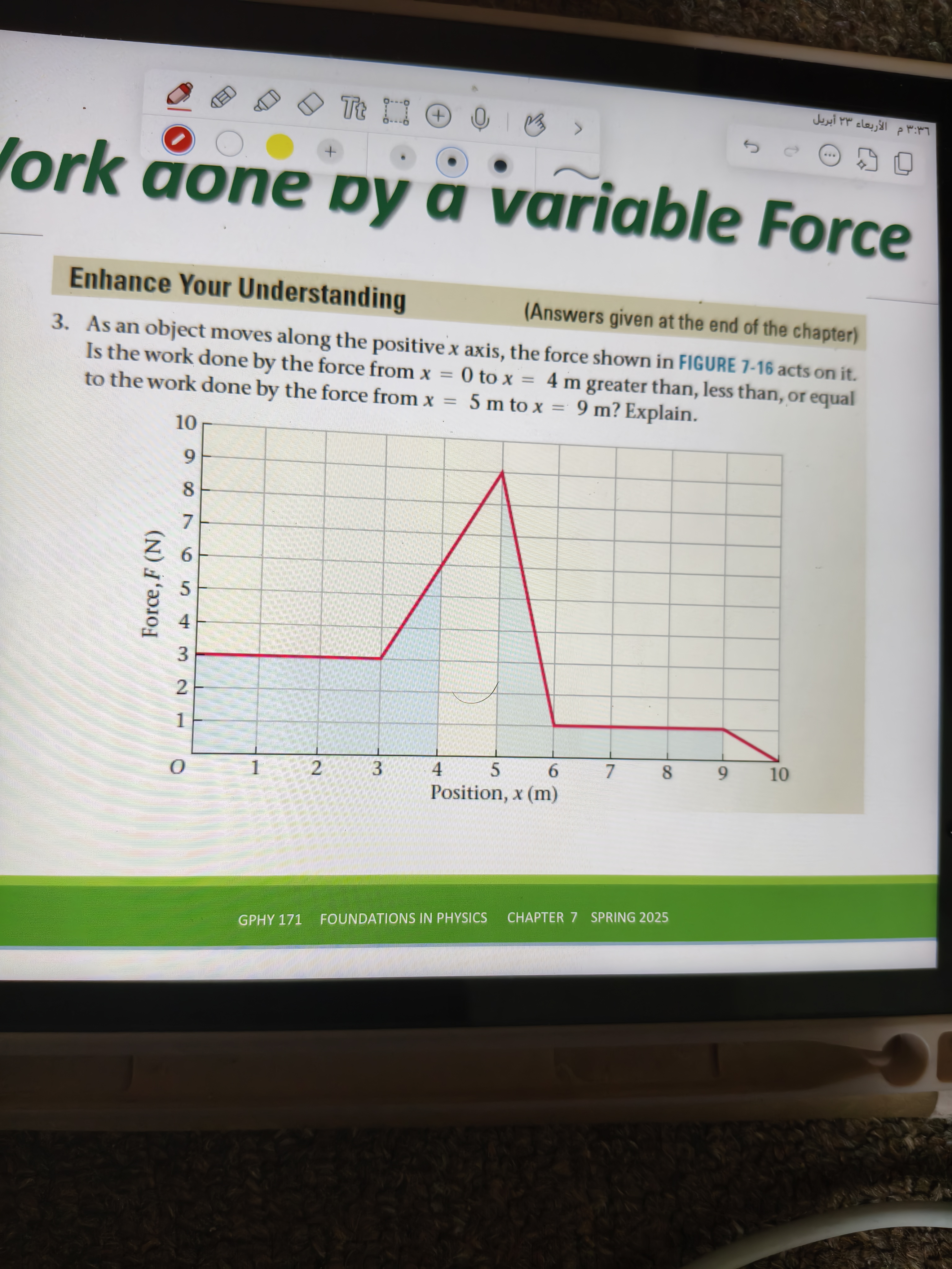 Solved Help me As an object moves along the positive x axis, | Chegg.com
