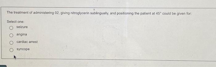 Solved The treatment of administering 02, giving | Chegg.com