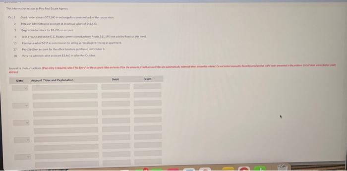Solved Pacation This information relates to Pina Real Estate | Chegg.com