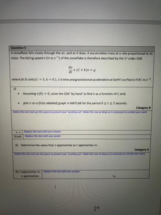 Solved Question 5 A snowflake falis slowly through the air, | Chegg.com