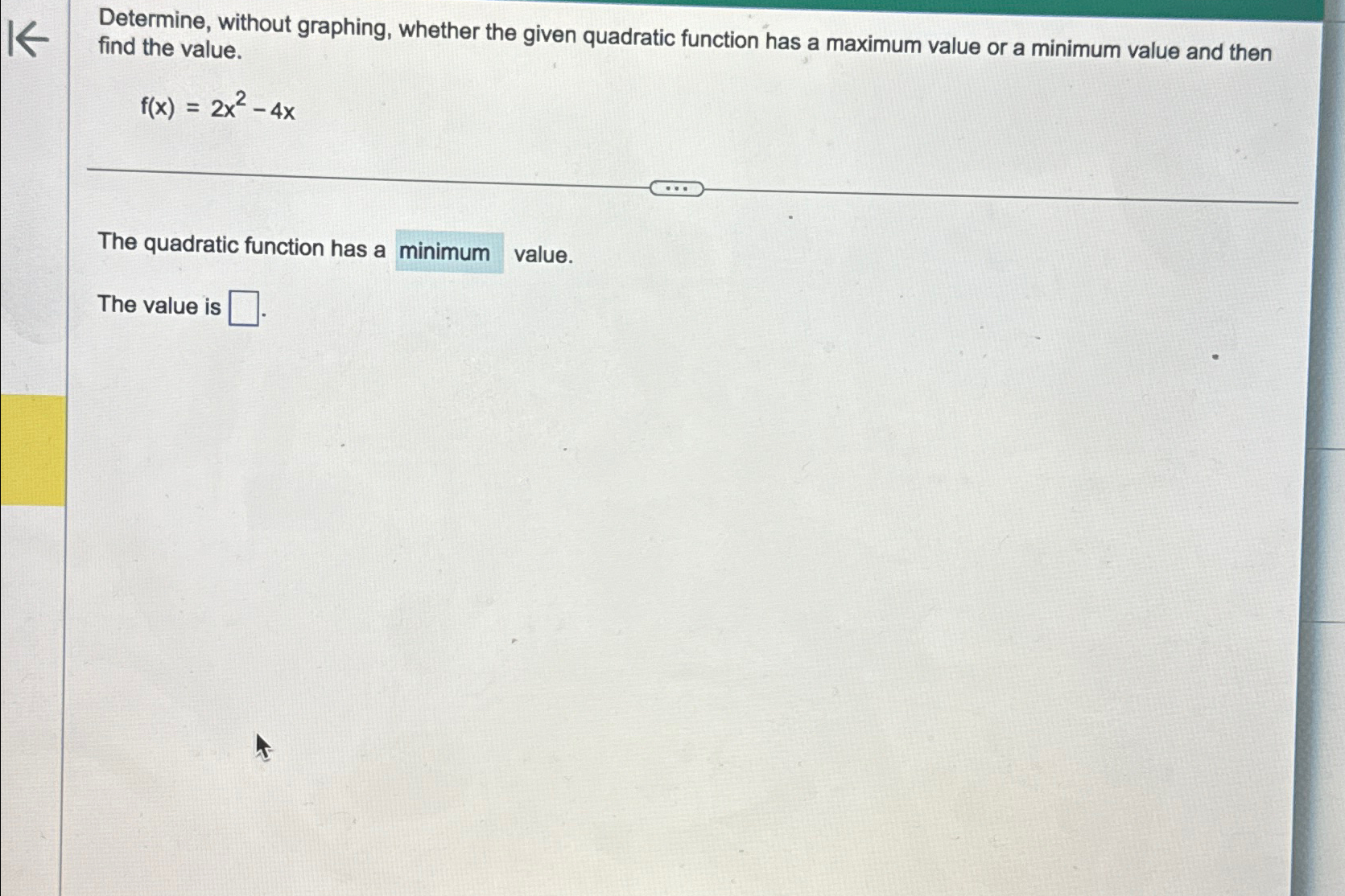 Solved Determine, without graphing, whether the given | Chegg.com