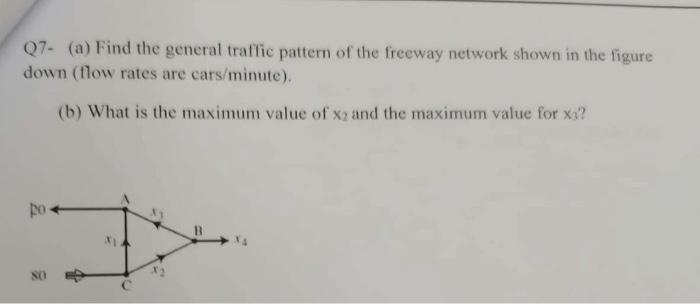 Solved Q7- (a) Find the general traffic pattern of the | Chegg.com