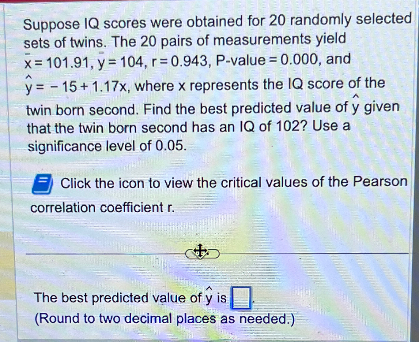 Solved Suppose IQ scores were obtained for 20 ﻿randomly | Chegg.com