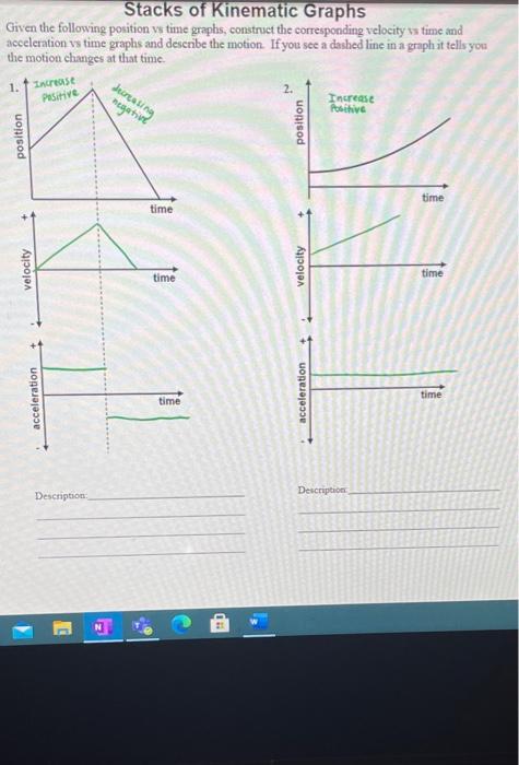 Solved Stacks of Kinematic Graphs Given the following | Chegg.com