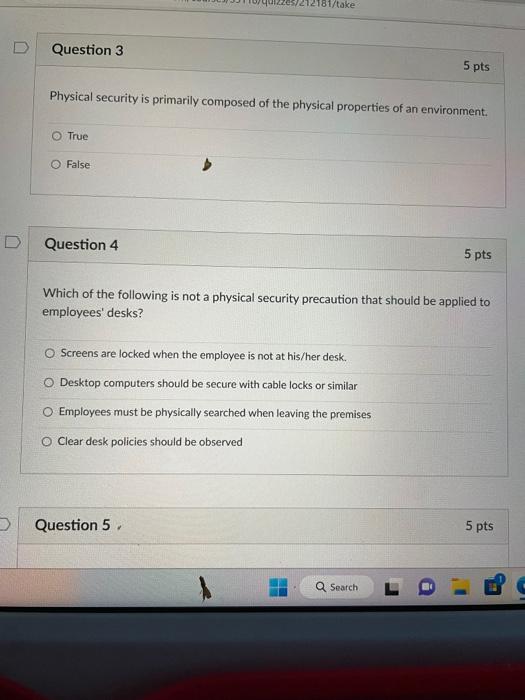 Solved The goal of physical security is to prevent an | Chegg.com
