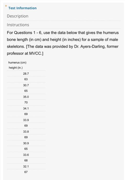 Solved Description Instructions For Questions 1−6, use the | Chegg.com