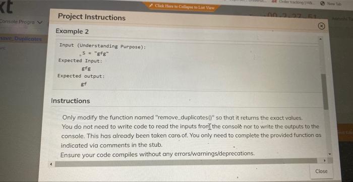 Solved Given A String Without Spaces The Task Is To Remove