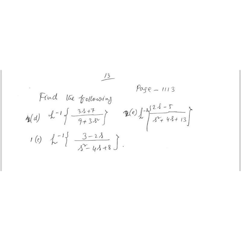 Solved (c) L-1{3-2ss2-4s+8}. | Chegg.com