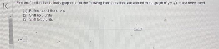 Solved Find the function that is finally graphed after the | Chegg.com