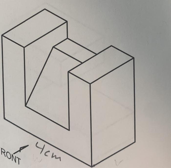 Solved Create a multiview drawing make sure to use a miter | Chegg.com