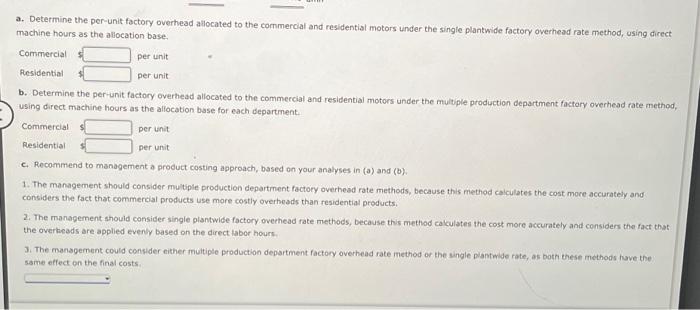 Solved Single Plantwide and Multiple Production Department | Chegg.com