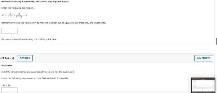 Solved More on Entering Fractions Input the following | Chegg.com