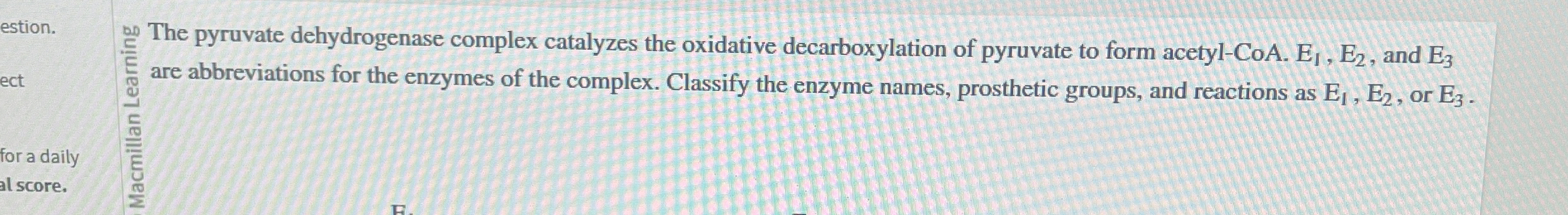Solved 5000 ﻿The pyruvate dehydrogenase complex catalyzes | Chegg.com