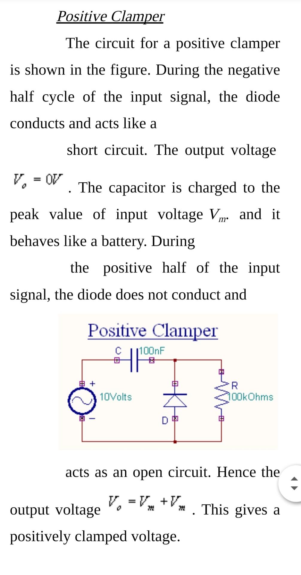 Solved 6 .CLAMPER - CIRCUITS Aim: To simulate a clamper | Chegg.com