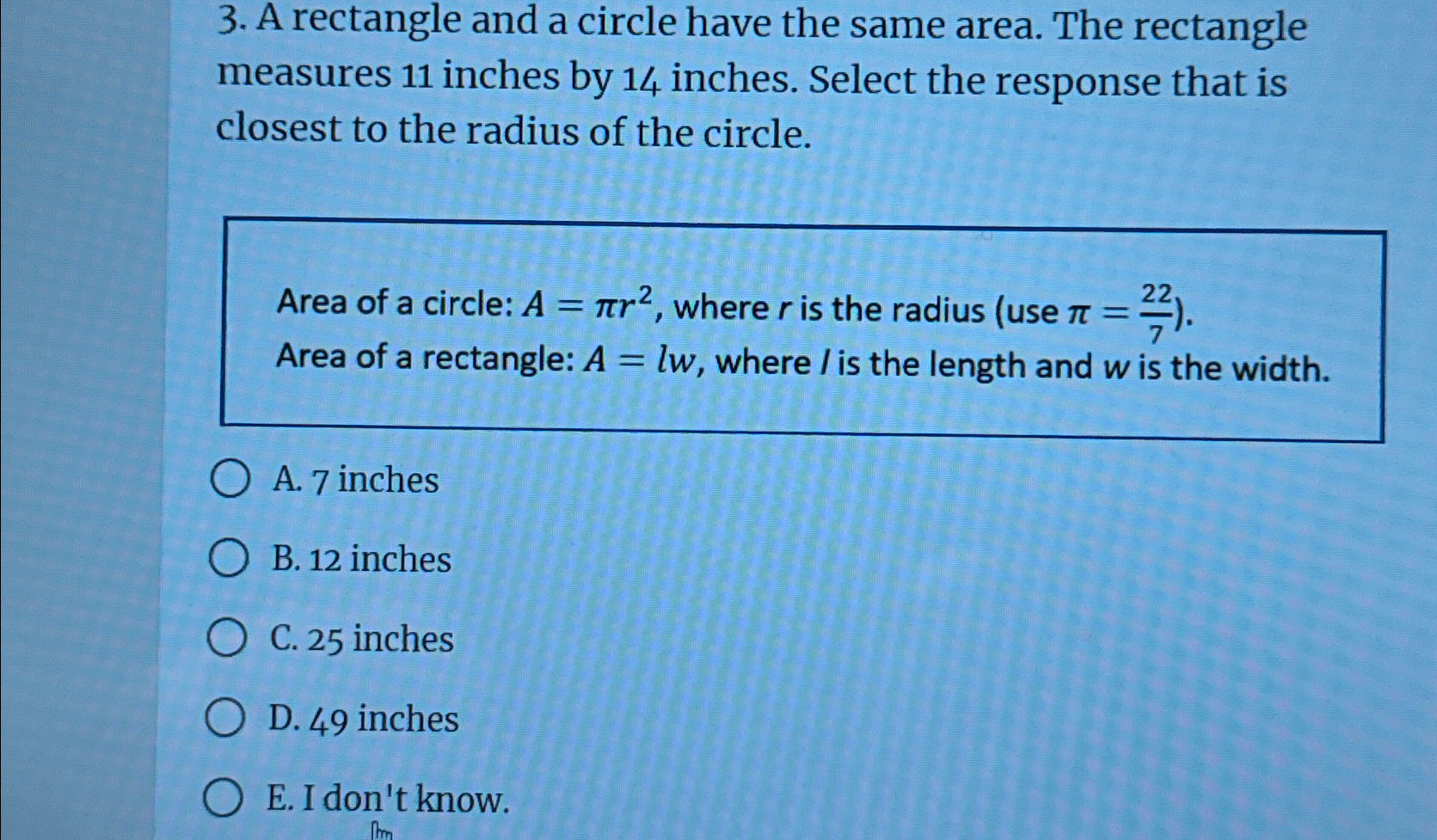 Solved A rectangle and a circle have the same area. The | Chegg.com