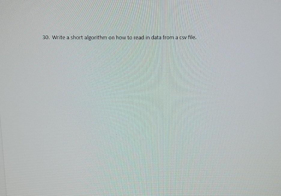 Solved How to write a short algorithm on how to read in data | Chegg.com
