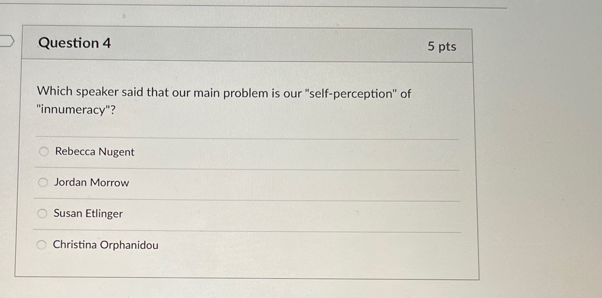 Solved Question 45 ptsWhich speaker said that our main | Chegg.com Solved Question 45 ptsWhich speaker said that our main | Chegg.com