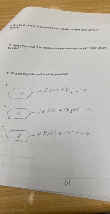 Solved g. Give the structure of the compound formed when | Chegg.com