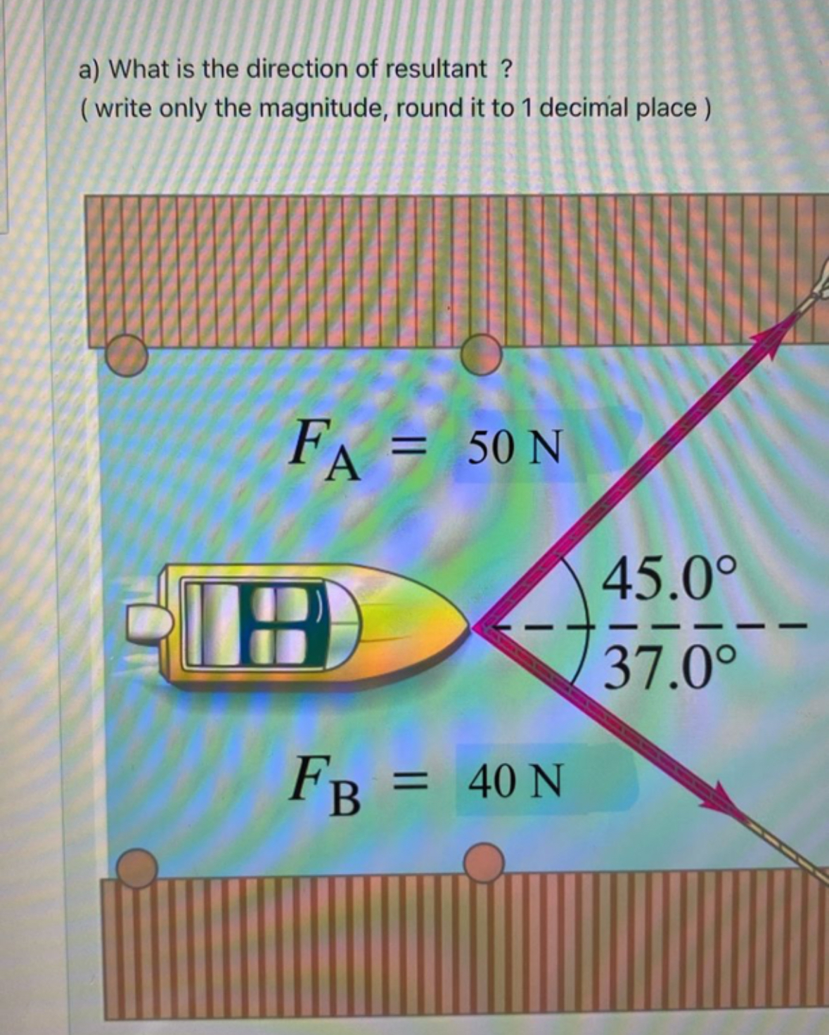 Solved a) ﻿What is the direction of resultant (write only | Chegg.com