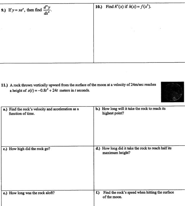 Solved Skill Builder: Topic 3.6 - Higher-Order Derivatives9 | Chegg.com