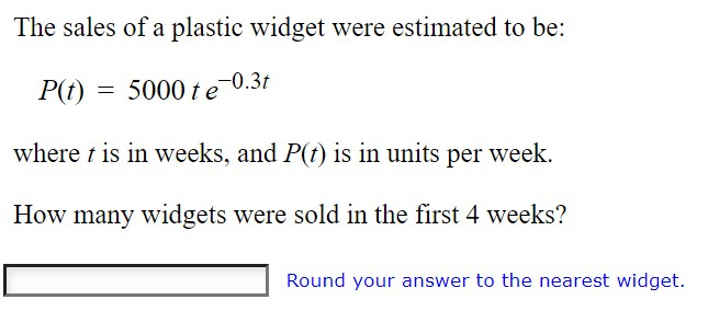 Solved The sales of a plastic widget were estimated to | Chegg.com