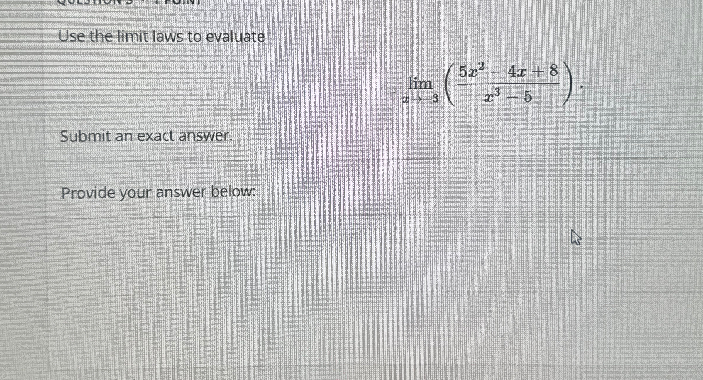 Solved Use the limit laws to | Chegg.com