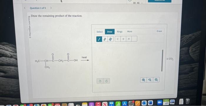 Solved Draw The Remaining Product Of The Reaction