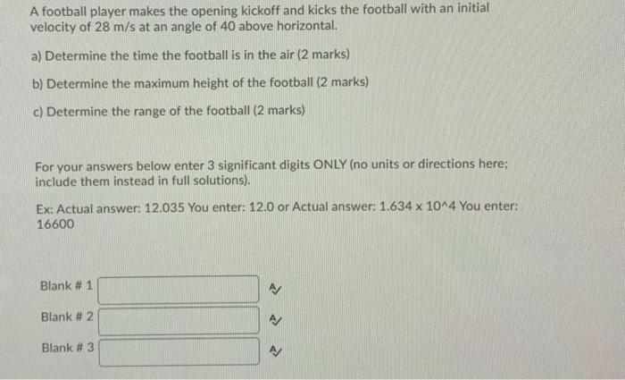 Solved Big 5 Kinematics Equations Examples SPH3U The Big | Chegg.com
