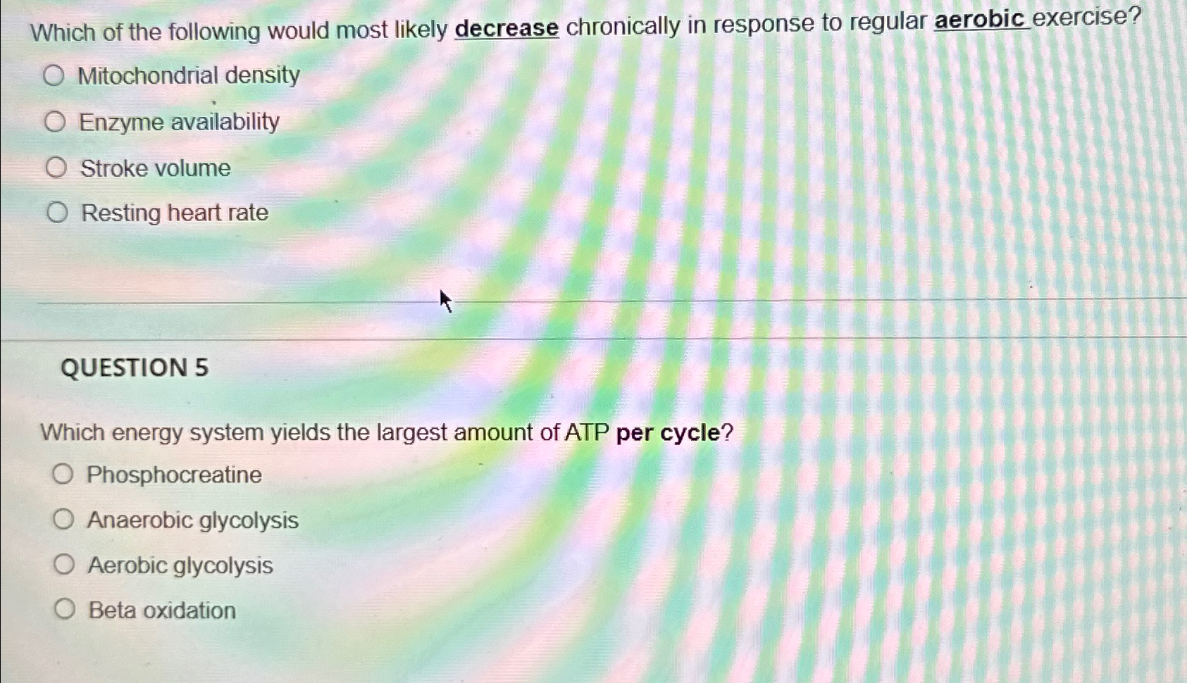 Solved Which of the following would most likely decrease | Chegg.com
