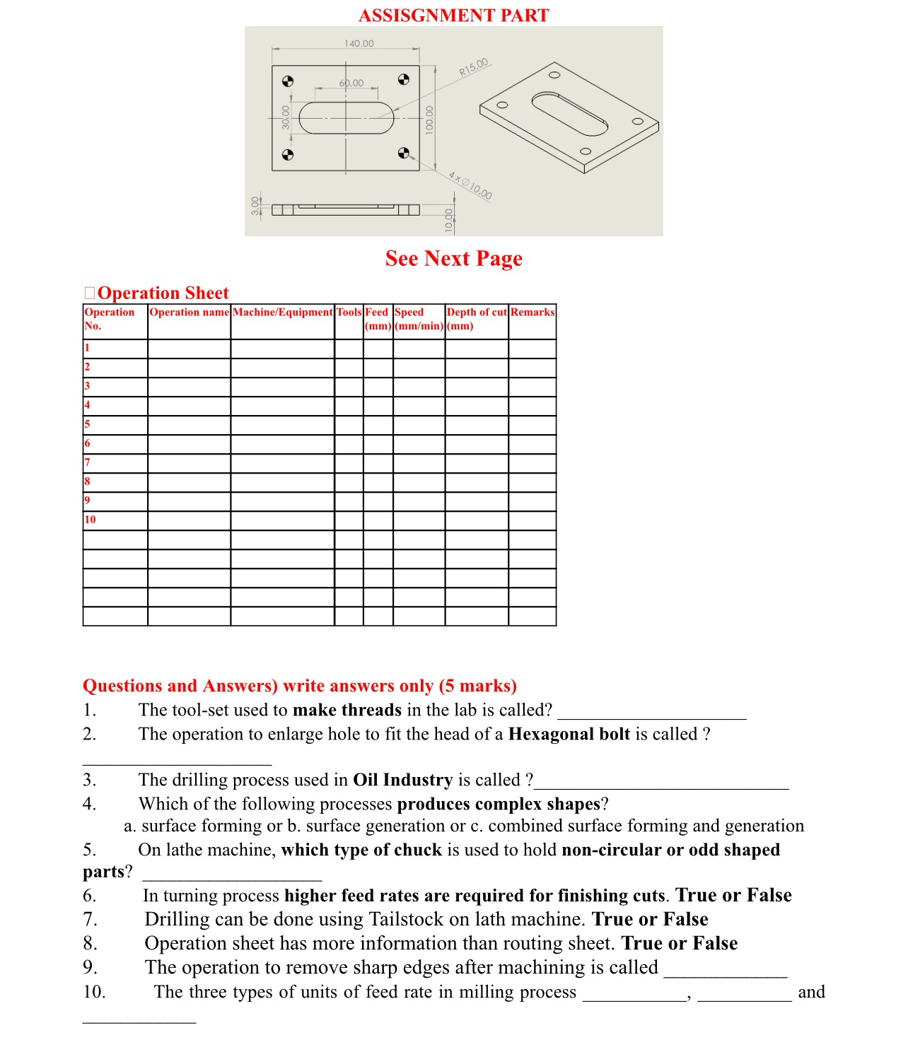 Solved See Next Page ﻿Operation | Chegg.com