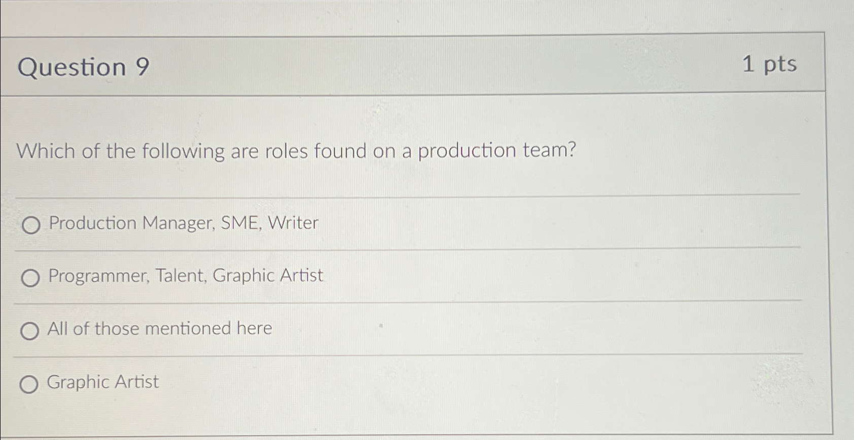 Solved Question 91ptsWhich of the following are roles found | Chegg.com
