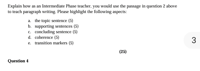 Solved Explain how as an Intermediate Phase teacher, you | Chegg.com