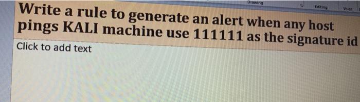 Solved Generate ICMP Requests Alerts 1. stop snort 2. Remove | Chegg.com
