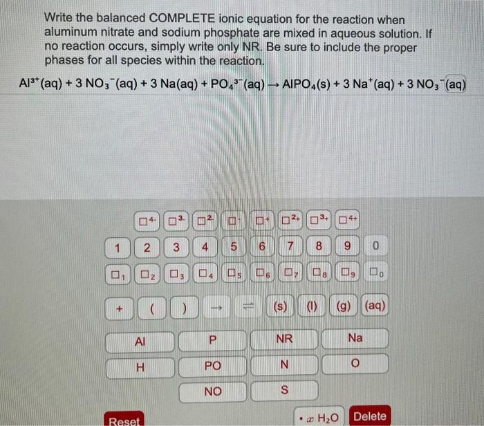 Solved The complete ionic equation entered was incorrect - | Chegg.com