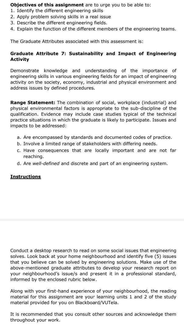 Solved Objectives of this assignment are to urge you to be | Chegg.com
