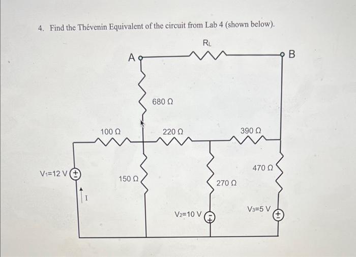 [Solved]: 4. Find the Thvenin Equivalent of the circuit fro
