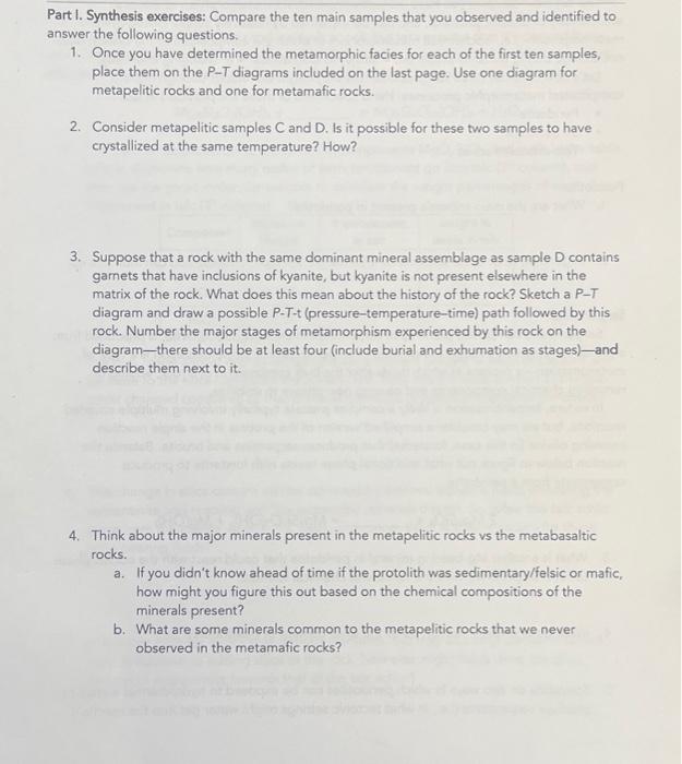 Solved Part 1. Synthesis exercises: Compare the ten main | Chegg.com