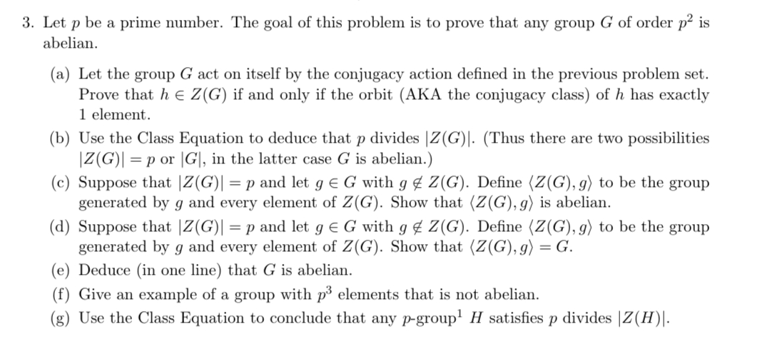 Solved Let p be ﻿a prime number. The goal of ﻿this problem | Chegg.com