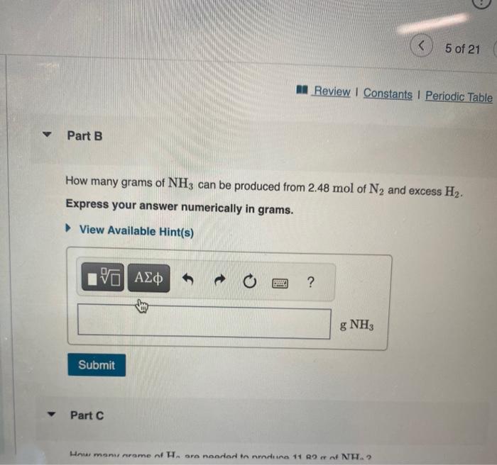 Solved How many grams of H2 are needed to produce 11.82 g of | Chegg.com