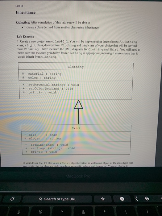 Solved Lab 10 Inheritance Objective After Completion Of 2835