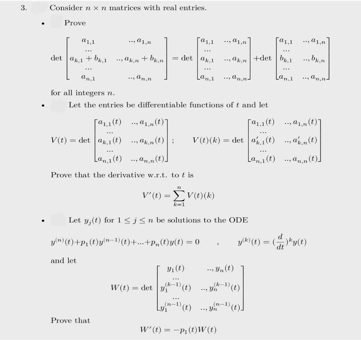 Solved Consider n×n matrices with real entries. - Prove | Chegg.com