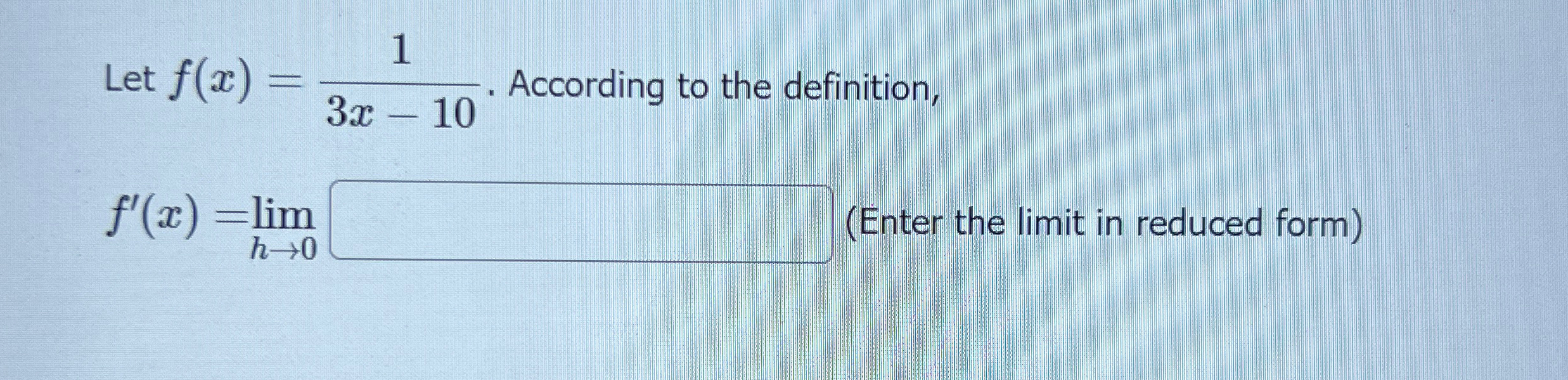 Solved Let f(x)=13x-10. ﻿According to the definition, | Chegg.com