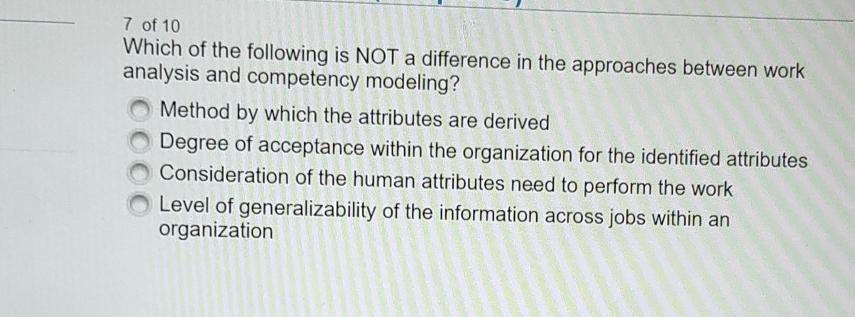 Solved 7 ﻿of 10Which of the following is NOT a difference in | Chegg.com