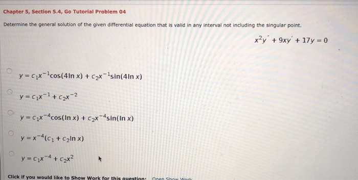 Solved Chapter 5, Section 5.4, Go Tutorial Problem 04 | Chegg.com