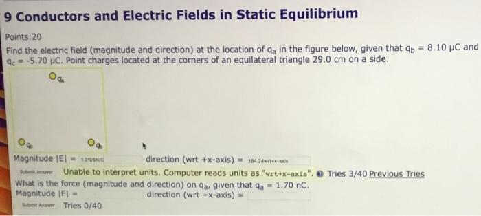 Solved 9 Conductors and Electric Fields in Static | Chegg.com